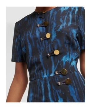 Altuzarra Myrtle Printed Pleated Midi Dress