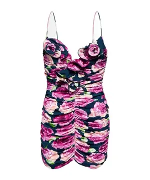 Magda Butrym Floral Ruched Minidress - Pink