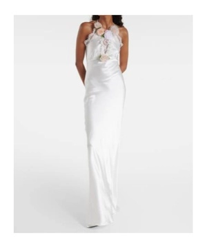 RODARTE Floral Lace-trimmed Silk Dress