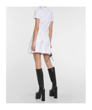 Vetements Printed Pleated Cotton Miniskirt
