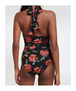 Magda Butrym Floral Cutout Jersey Bodysuit
