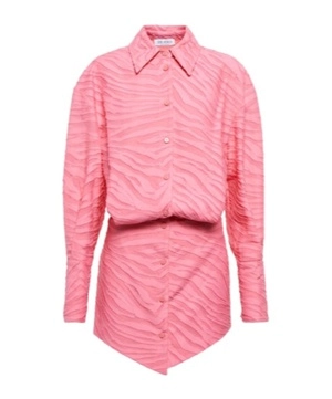 Attico Silvye Zebra-print Fil Coupe Minidress - Pink