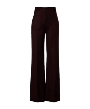 Victoria Beckham Alina Virgin Wool Wide-leg Pants - Black