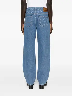 MARINE SERRE Logo-print Jeans