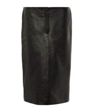 Magda Butrym Leather Midi Skirt - Black