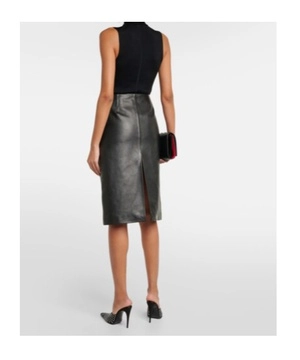 Magda Butrym Leather Midi Skirt