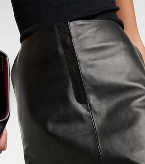Magda Butrym Leather Midi Skirt
