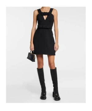 JIL SANDER Wool-blend Crêpe Minidress