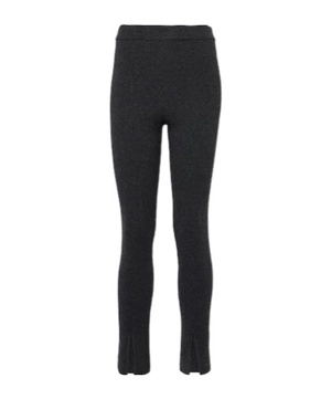 Magda Butrym Ribbed-knit Cashmere Slim Pants - Black