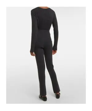 Magda Butrym Ribbed-knit Cashmere Slim Pants