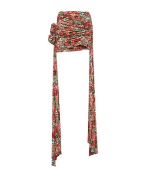 Magda Butrym Floral Draped Miniskirt - Multicolor