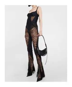 MUGLER Seam Bustle With Square Neckline