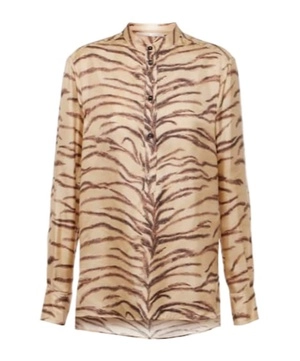 Stella McCartney Printed Silk Shirt - Nude