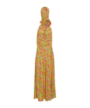 Magda Butrym Floral-appliqué Hooded Maxi Dress - Multicolor