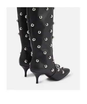 Magda Butrym Embellished Leather Over-the-knee Boots