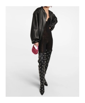 Magda Butrym Embellished Leather Over-the-knee Boots