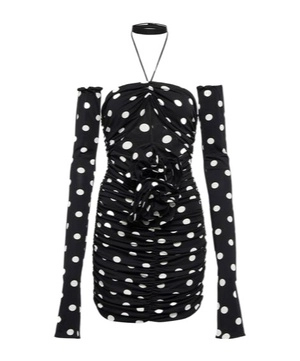 Magda Butrym Polka-dot Cutout Minidress - Black