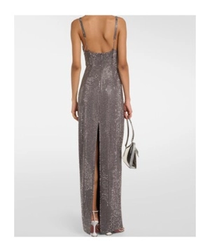 AREA Crystal-embellished Jersey Gown