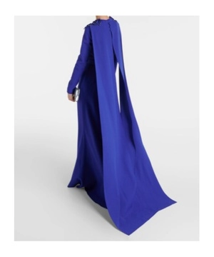 SAFIYAA LONDON Ginevra Embellished Caped Gown