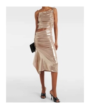 Maticevski Neroli Ruched Midi Skirt