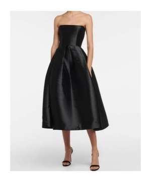 Alex Perry Strapless Faille Midi Dress