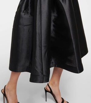 Alex Perry Strapless Faille Midi Dress