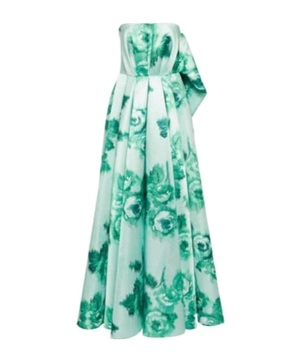 EMILIA WICKSTEAD Merope Strapless Floral Gown - Blue