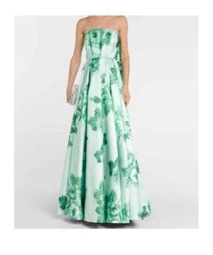 EMILIA WICKSTEAD Merope Strapless Floral Gown