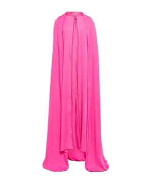 SAFIYAA LONDON Draped Chiffon Cape Gown - Pink