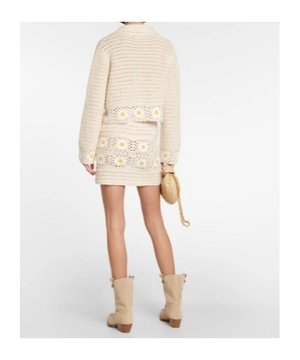 Alanui Daisy Crocheted Miniskirt