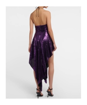 Alexandre Vauthier Embellished Asymmetrical Midi Dress