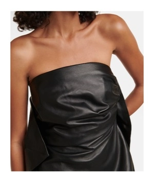 Attico Strapless Leather Minidress