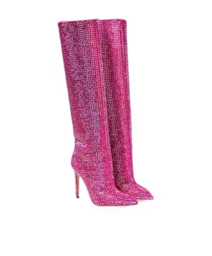 Paris Texas Holly Embellished Knee-high Boots - Pink