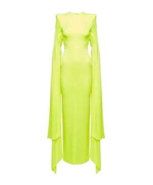 Alex Perry Bennett Satin Gown - Yellow