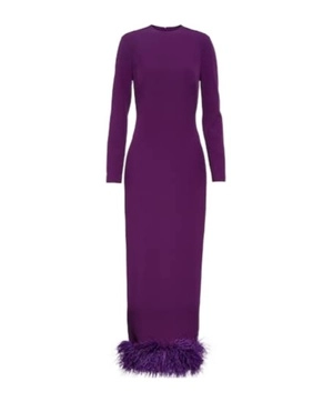 SAFIYAA LONDON Paignita Embellished Crêpe Gown - Purple