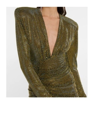 Alexandre Vauthier Embellished V-neck Mini Dress