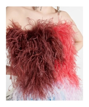 Attico Keri Feather-embellished Minidress