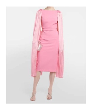 SAFIYAA LONDON Essiah Crepe And Satin Midi Dress