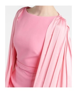 SAFIYAA LONDON Essiah Crepe And Satin Midi Dress