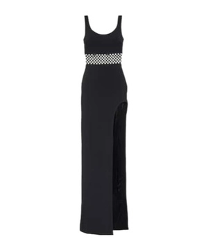 David Koma Embellished Cady Gown - Black