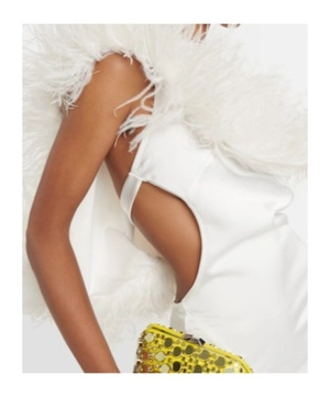 Attico Feather-trimmed Gown