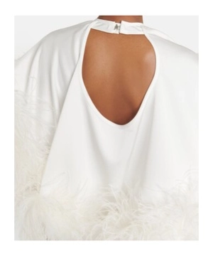 Attico Feather-trimmed Gown