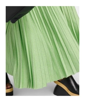 Proenza Schouler Pleated Metallic Knit Maxi Dress