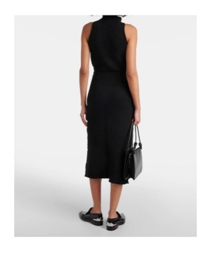 JIL SANDER A-line Cotton Bouclé Midi Skirt