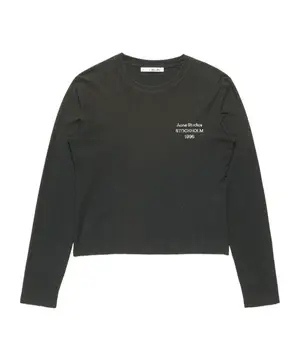 Acne Studios Distressed Logo T-shirt - Faded Black