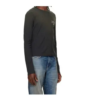 Acne Studios Distressed Logo T-shirt - Faded Black