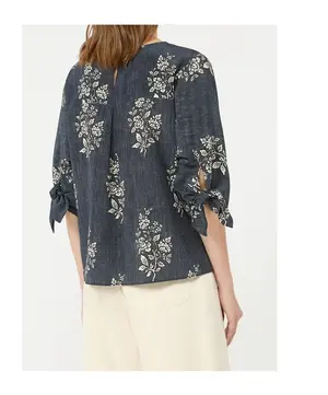 Max Mara Printed Silk Crepe De Chine Blouse