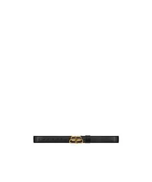 Balenciaga Bb Reversible Belt With Logo Hardware - Black