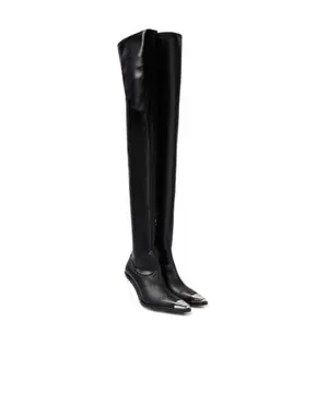 David Koma Faux Leather Over-the-knee Boots