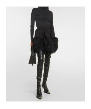 David Koma Faux Leather Over-the-knee Boots